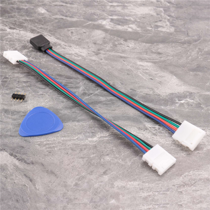 LED Strip Connector 4 Pin 10mm Solderless RGB Light Strip Connector for ...