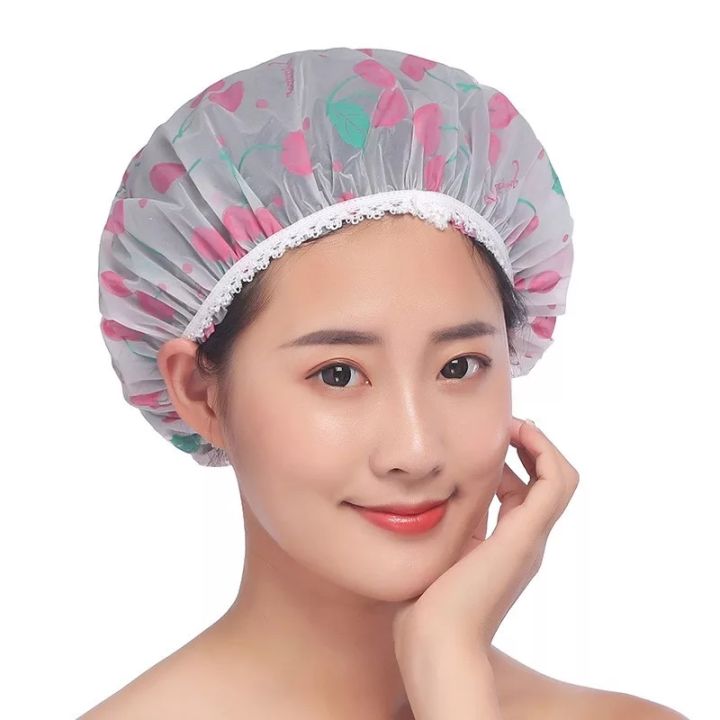Waterproof Shower Cap Kitchen Anti-smoke Bathing Cap Bathroom | Daraz.lk