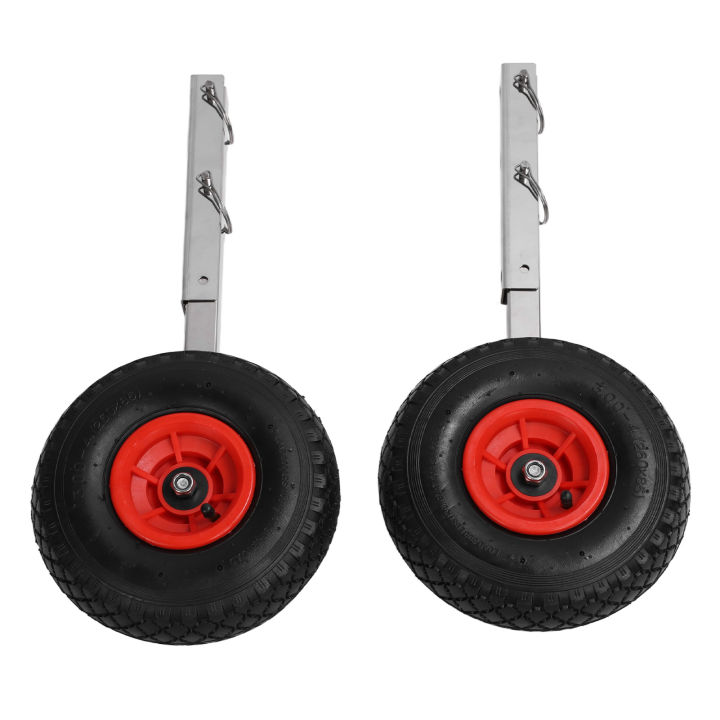 2Pcs Boat Launching Wheel Boat Transom Launching Wheel W/ Quick Release ...