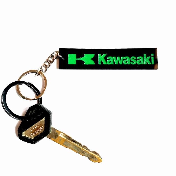 Kawasaki Motorcycle Keychains Key Tags for Kawasaki Bikes Plastic Laser ...