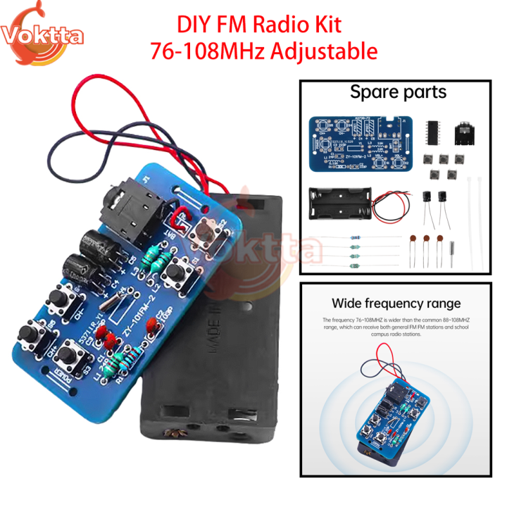 DIY FM Kit and Module 76-108MHz Adjustable Frequency DIY Circuit Board ...