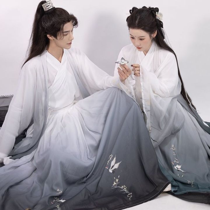 Hanfu Men and WomencpStyle Jin Waist-High Ruqun Wei Jin Style Han ...