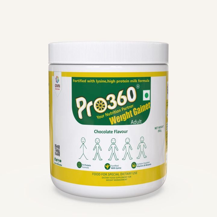 Pro360 Weight Gainer Powder – High Protein & Carbohydrates – Calorie ...
