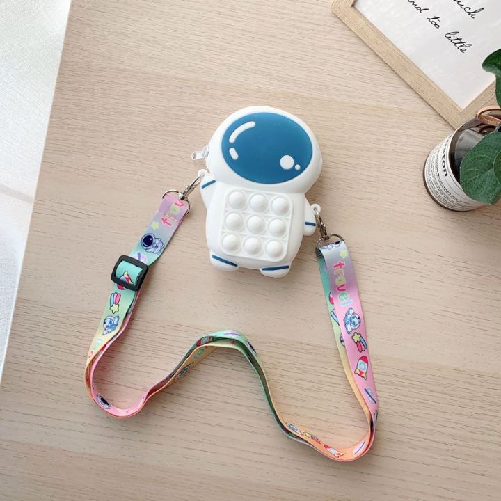 New Bag Little Boy Bubble Deratization Silicone Astronaut Toy Coin ...