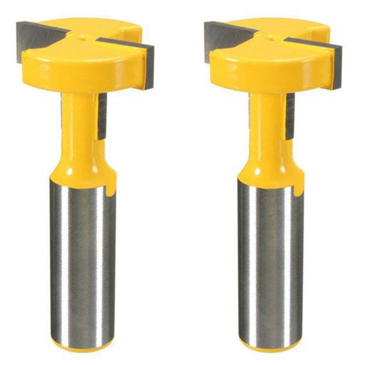 2pcs 1/2 Inch Shank Router Bit T-Slot & T-Track Slotting Tenon Cutter ...
