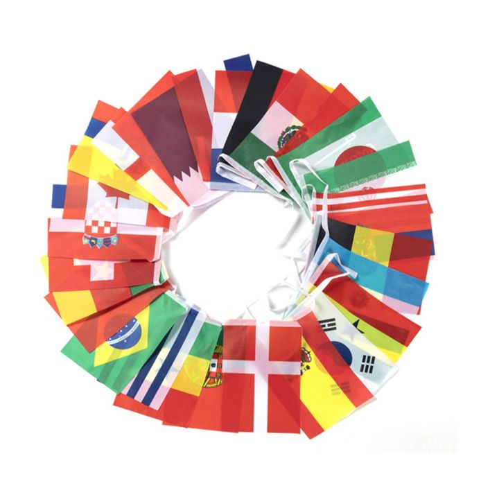 32 Countries National Flags Banner Football Match Bunting Flags On A ...