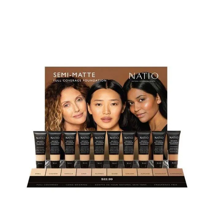 Natio Semi Matte Full Coverage Foundation Sinnamon 30g | Daraz.lk