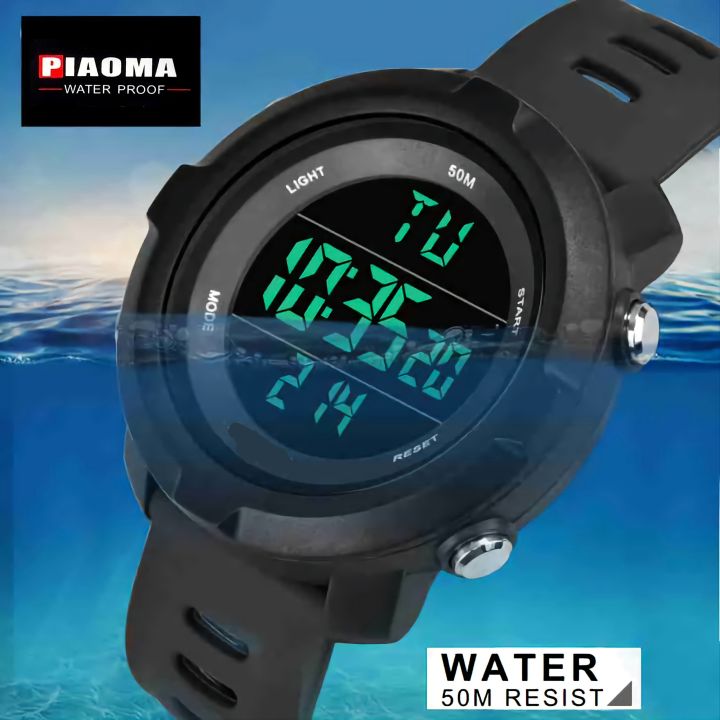 Piaoma Digital Watch With LED Shockproof Multi Functional Automatic ...