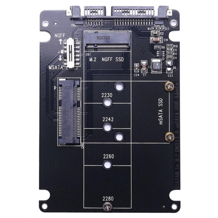 【black 】 M.2 NGFF MSATA Two-In-One To SATA Serial Port USB3.0 Box Cable SSD State Drive Box Set ...
