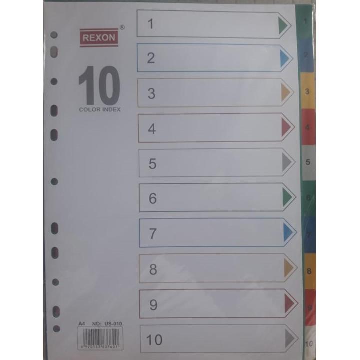 File Dividers / Separators - Plastic - 1 - 10 Tabs | Daraz.lk