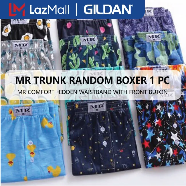 GILDAN X MR Comfort Hidden Waistband Boxer Underwear Men Brief Trunk ...