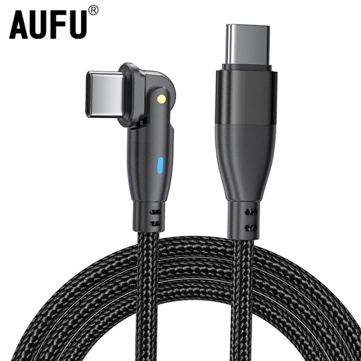 AUFU 100W USB C To USB Type C Cable for Huawei Xiaomi 5A Fast Charging ...