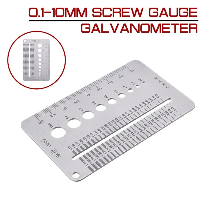 Measuring Gauge 0.1-10mm Screw Gauge Plate Diameter Stainless Steel ...