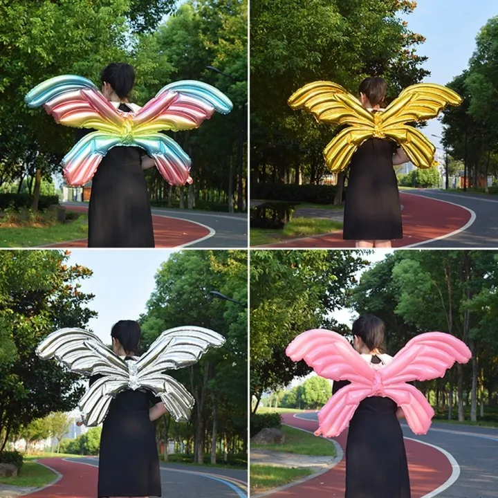 Party Balloon Inflatable Angel Butterfly Wing Balloon Colorful Fairy ...