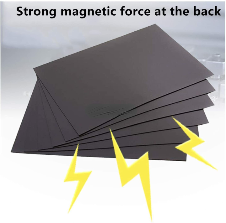 A4 Magnet Sheets Black Magnetic Mats for Refrigerator Photo and Cutting ...