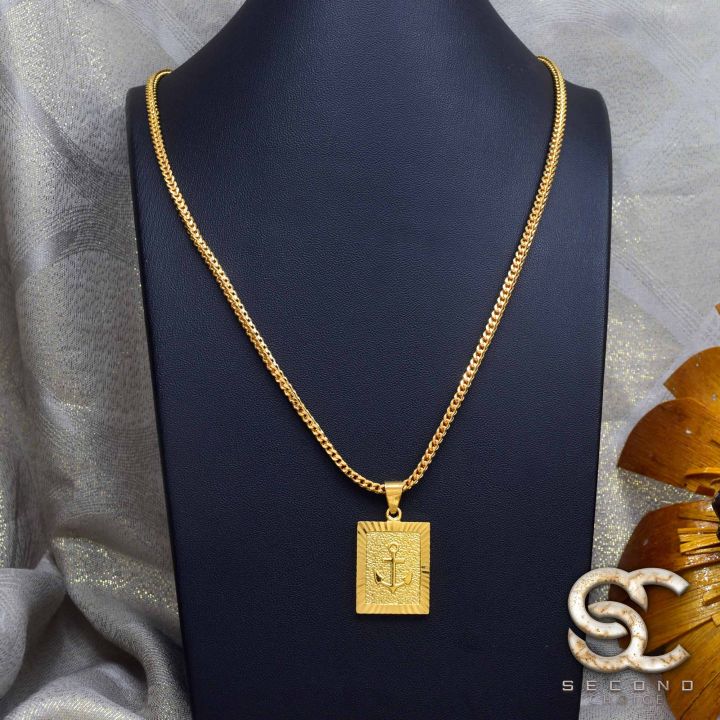 Gold Plated 18/24Inch 2.5mm Singapore square fox chain with Box Ancor ...