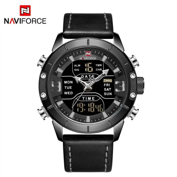 NAVIFORCE 9153 Men Watch Digital Sport Top Brand Luxury Coffee Man ...