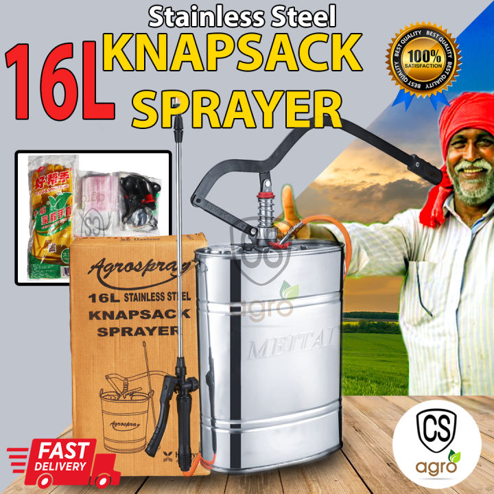 16L Stainless Steel Knapsack Sprayer Tank | Daraz.lk