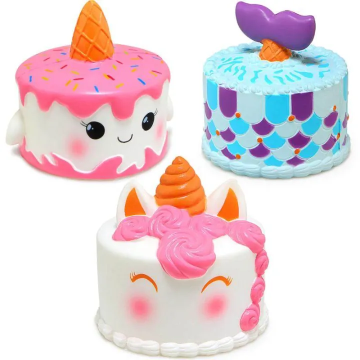 Jumbo Squishy Squeeze Unicorn Mermaid Cake Slow Rising Cream Gift Kids ...