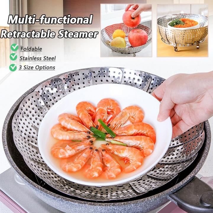 Augienb S/M/L Multi-functional Steamer Stainless Steel Foldable ...