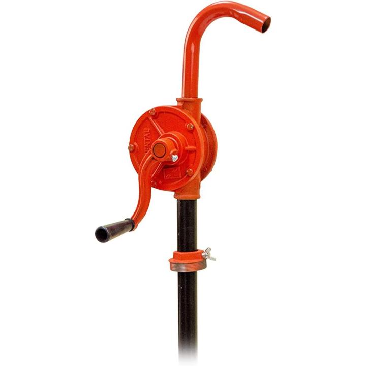Rotary Barrel Pump, Red and Black, Oil Transfer Hand Pump, 55 Gallon ...