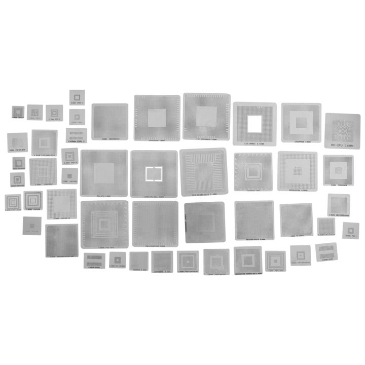 47Pcs/Set Direct Heat Reballing Universal Directly Stencils for Game ...