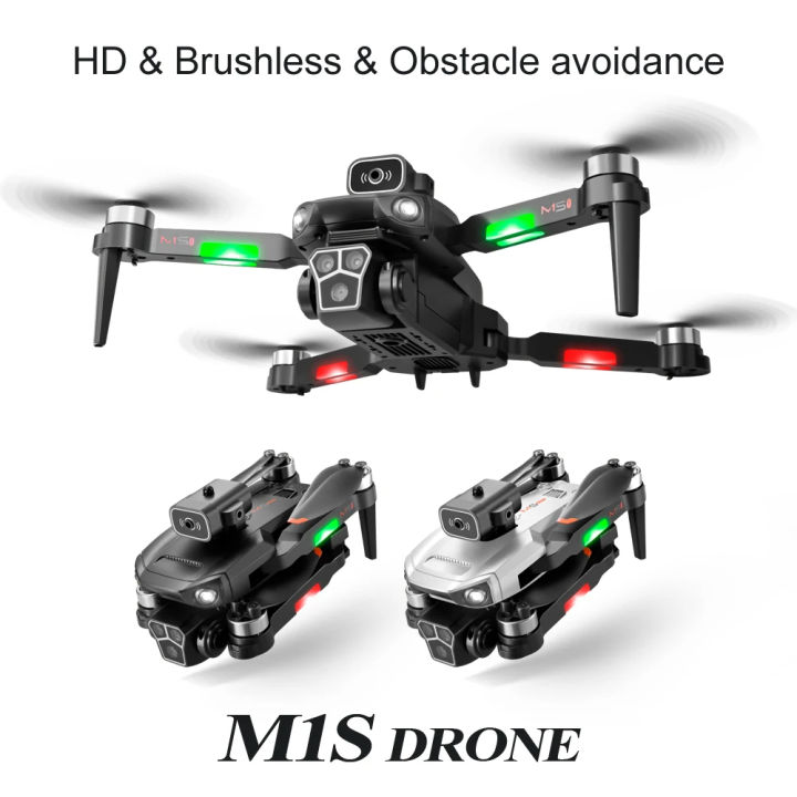 New M1S Drone 8k Profesional Three HD Camera Obstacle Avoidance Aerial Photography Brushless ...