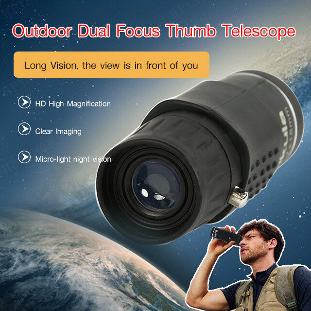hpyshop Teleskop luar Nikola trumpeter 7X18 fokus dwi teleskop bermata ...