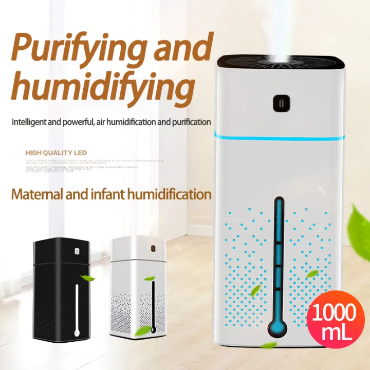 1000Ml Large Capacity Home Humidifier Colorful Lights Bedroom ...