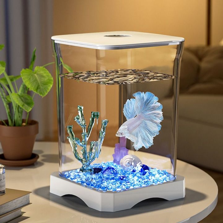 Practical Acrylic Betta Fish High Transparency Removable Mini Goldfish ...