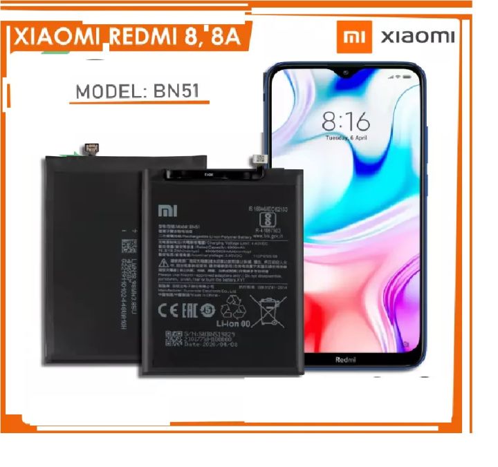 Xiaomi Redmi 8 Redmi 8A Redmi8 Phone Batteries 5000mAh BN51 Battery ...