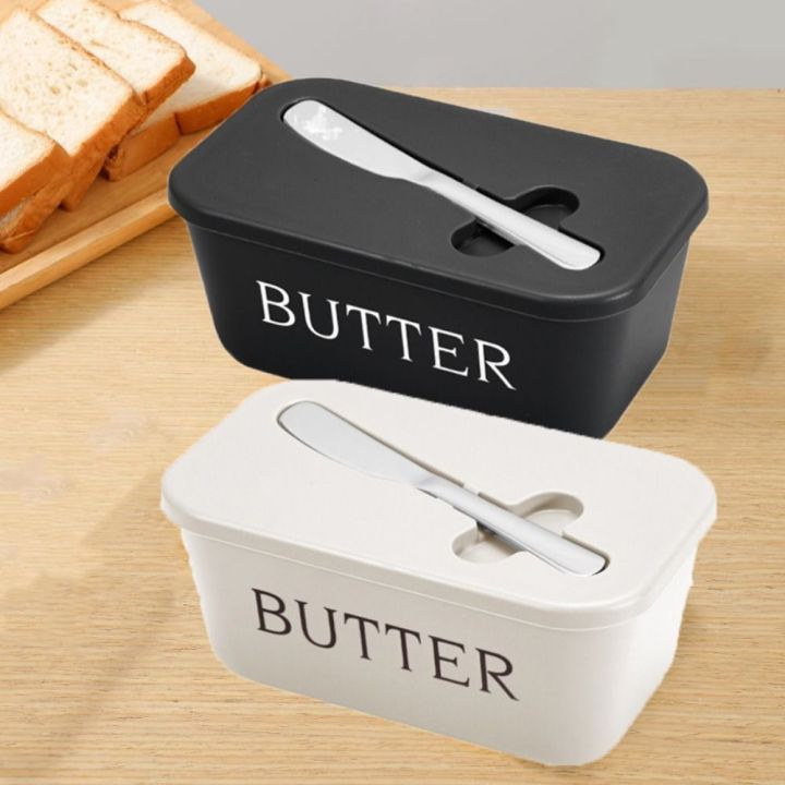 Practical Plastic Butter Container Rectangular Food Grade Butter ...