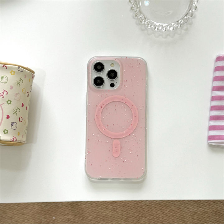 for iP pink, red and white splash ink phone case with strawberry ...