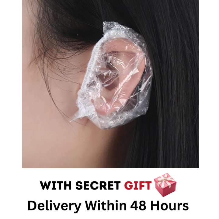 10 Pair/Pack Clear Disposable Ear Cover Waterproof Ear Protector Hair ...