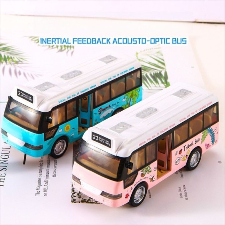 New Interactive School Bus Toys Cars Plastic with Lights & Sounds ...