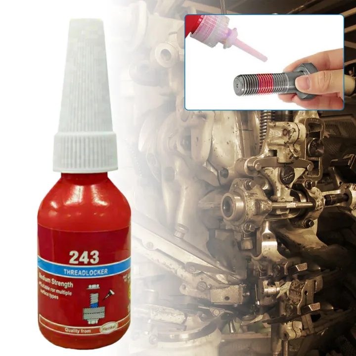 Loctite 243 Thread Lock 10ml Blue Bolt Stud Fast Fix Screw Glue Nut ...