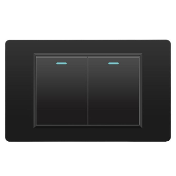 Tempered Glass Panel Mechanical Button Wall Electrical Switches Light ...