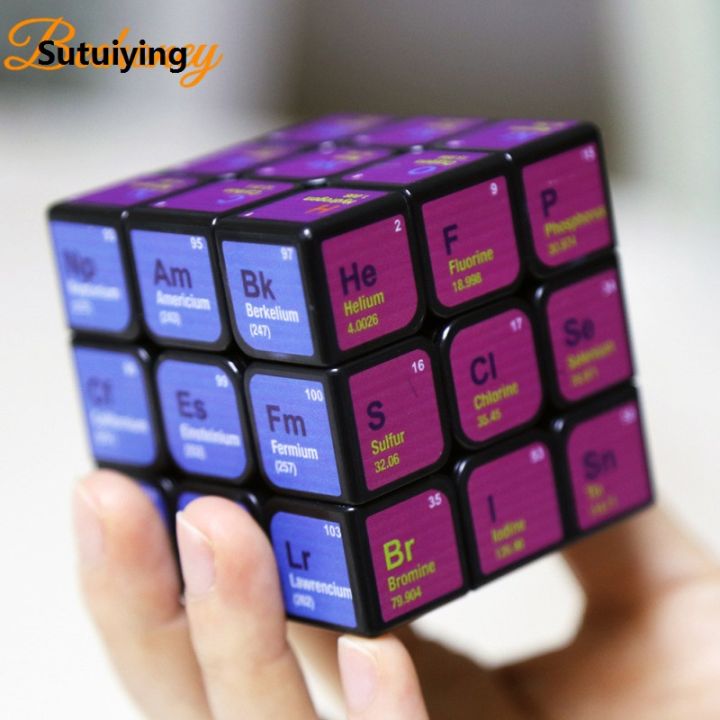 Sutuiying New New 3x3x3 Magic Cube Periodic Table Printing Puzzle Toy ...