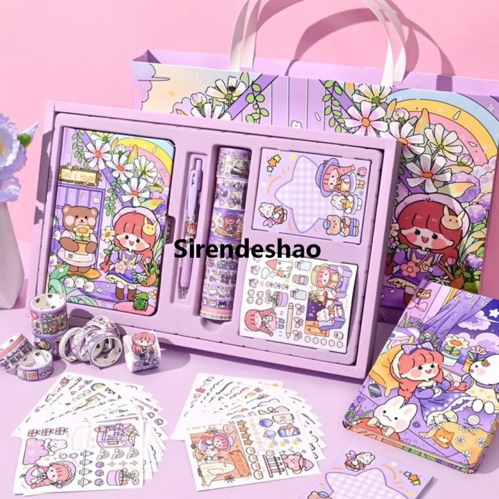 Sirendeshao dairy books for girls 1 Set Journal Binder with Retractable ...