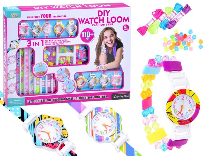 DIY Watch Loom Fashion Star - 110+ Pcs with Real Watch | 3 in 1 All New ...
