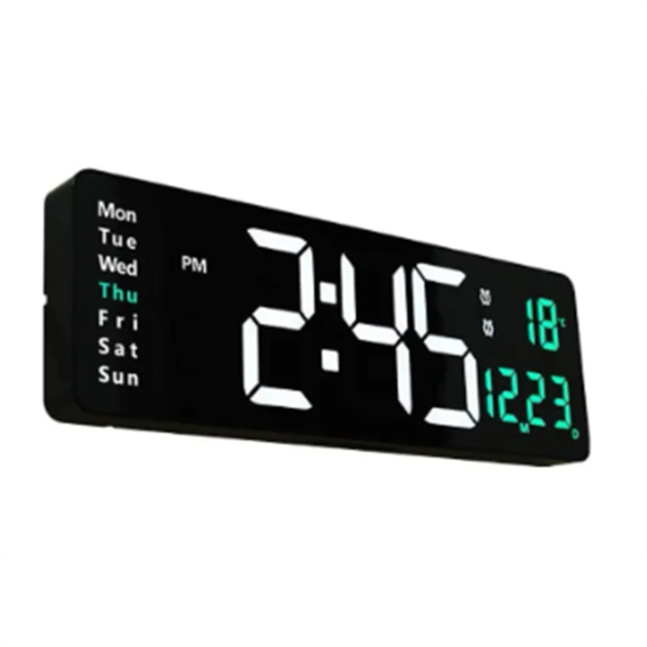 (GGBR)-Large Digital Wall Clock Remote Control Temp Date Week Display ...