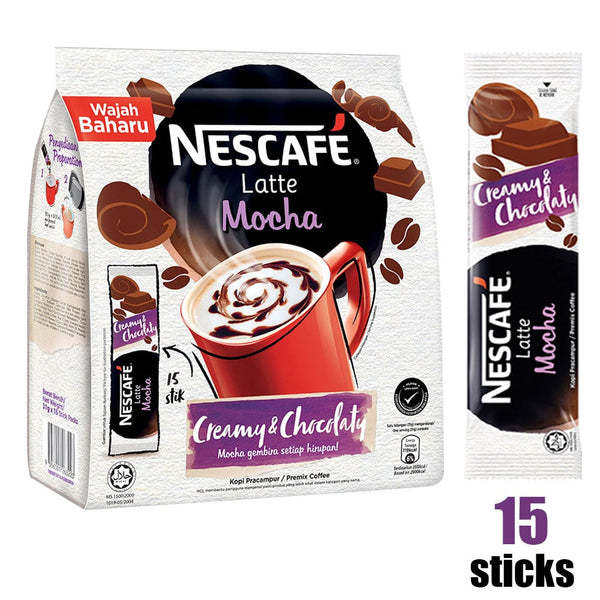 Nescafe 3-in-1 Latte Mocha Premix Double Chocolate Velvet Chocolate ...