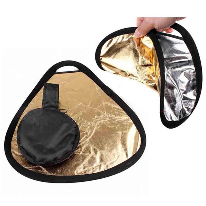 2in1 30cm Gold/Silver/White Portable Folding Handheld Reflector With ...