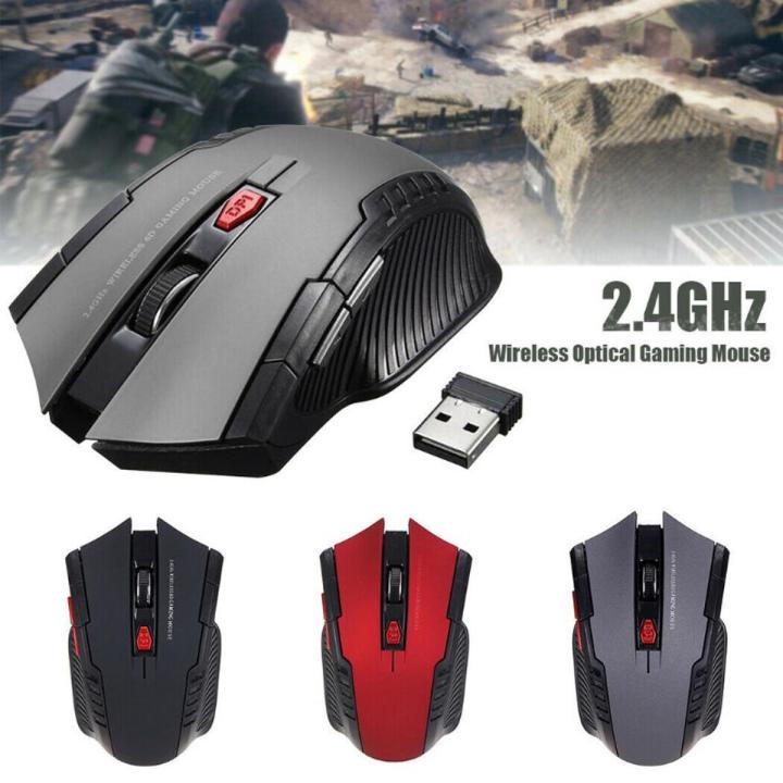2.4G Gaming Mouse Computer USB Optical Mice 800/1200/1600 DPI 6 ...