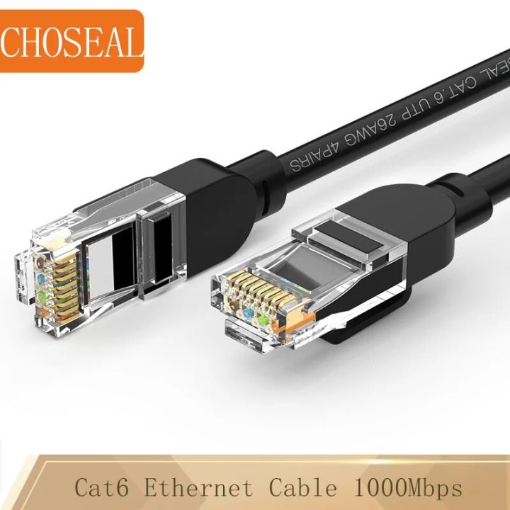 Choseal RJ45 Cat6 Ethernet Patch Internet Cable UTP 26Awg Network ...