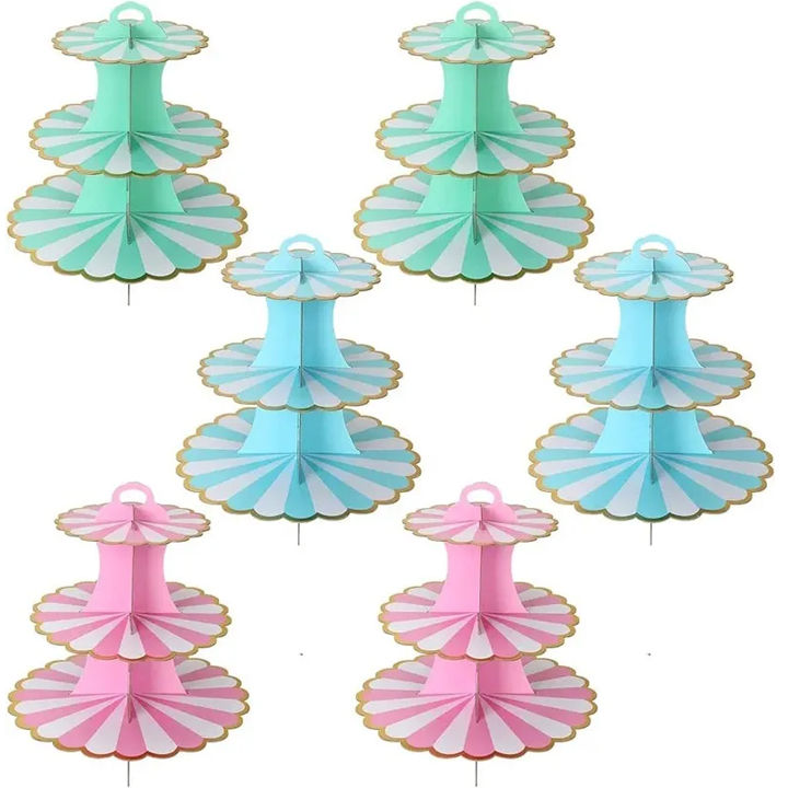 3 Tier Cardboard Cup Cake Stand Daraz Lk