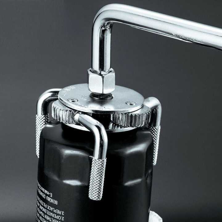 2 Way Oil Filter Wrench Auto Adjustable Universal 3-Jaw Remover | Daraz.lk