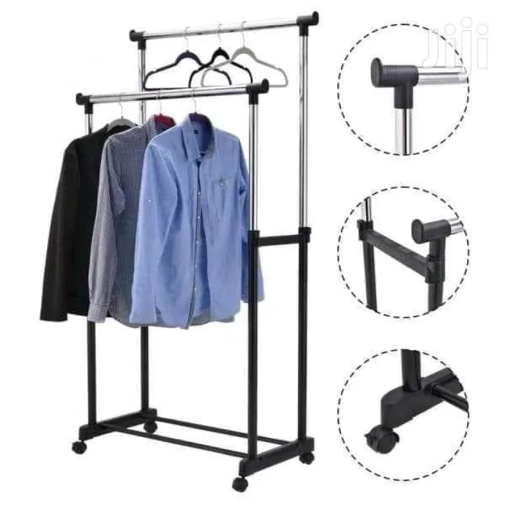 Double Pole Cloth Rack | Daraz.lk