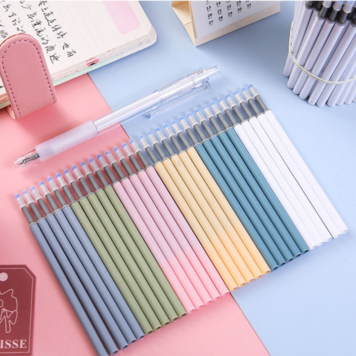 1/10Pcs Classic Morandi Series Neutral Pen Refill Solid Color Press Pen ...