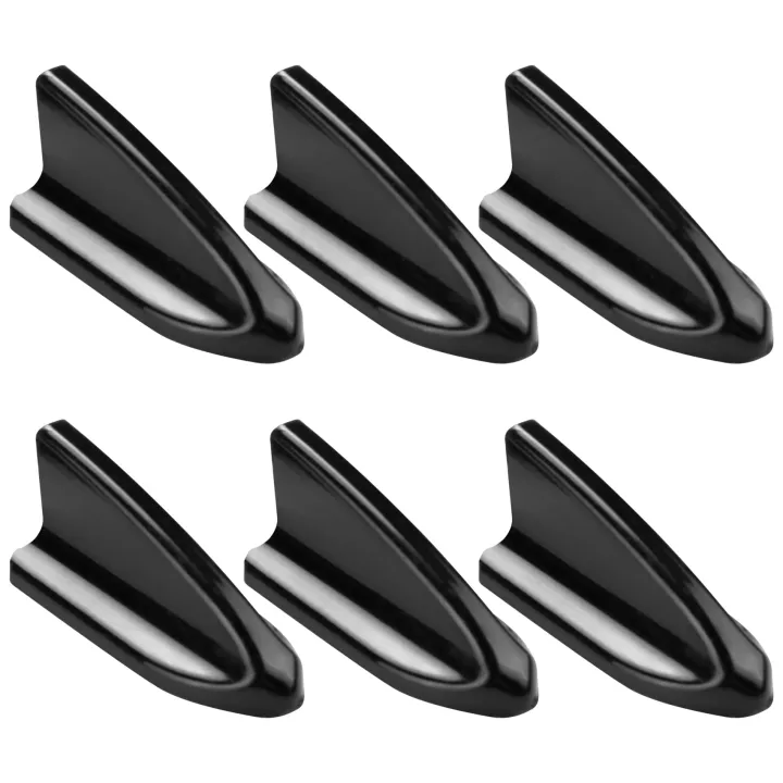 6pcs Black Car -Style PP Roof Fins Spoiler Wing Kit Vortex Generator ...
